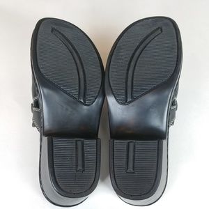 Studio Works | Shoes | Studio Works Jessie Black Leather Mules Clogs 6 ...